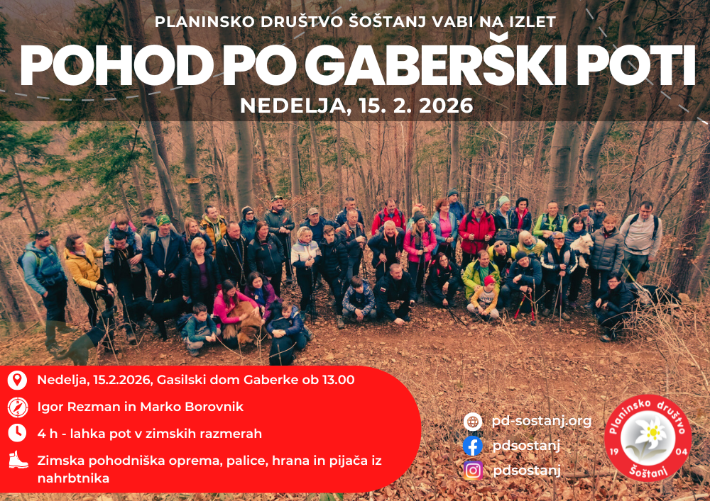 Planinsko društvo Šoštanj | Pohod po Gaberški poti